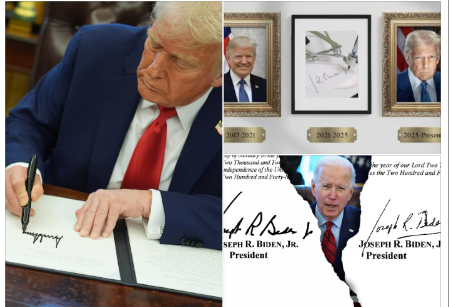 Тръмп отмени документи, подписани от Байдън с автописалка | BIG5.BG